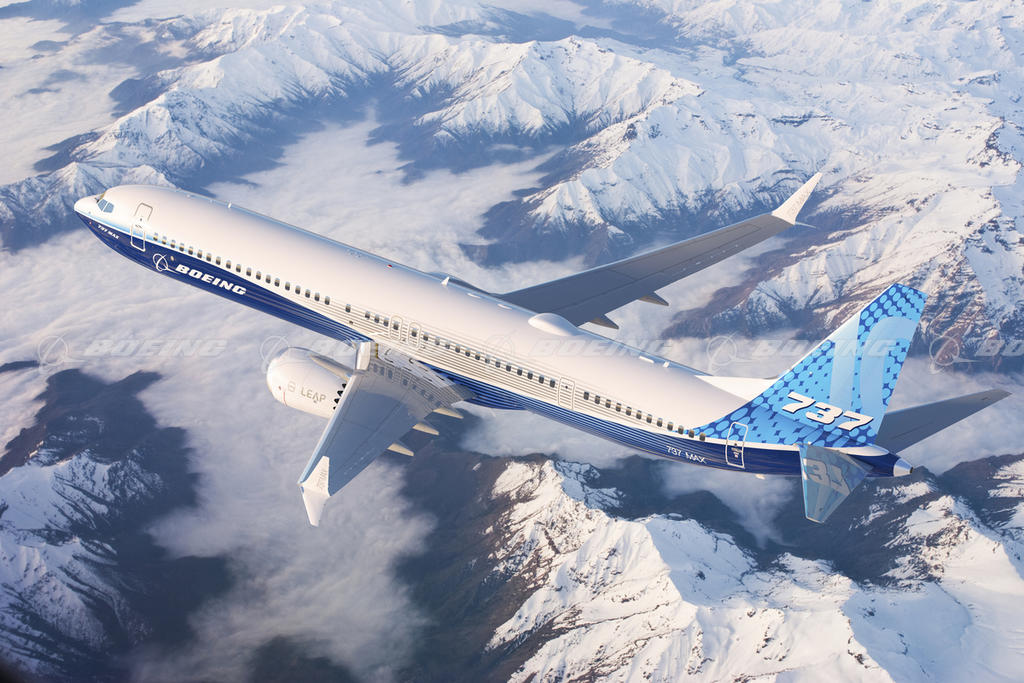 Boeing Images - Boeing 737-10 Unified Livery In-flight over Mountains