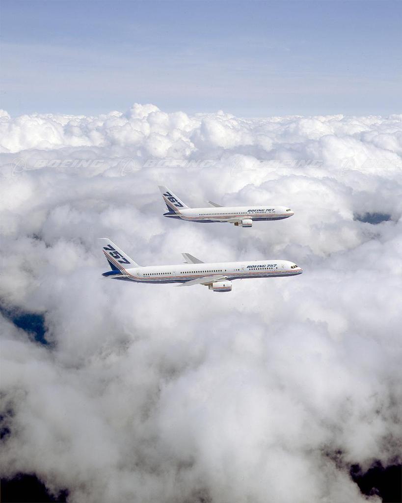 Boeing Images - 757-200 and 767-200 Air to Air