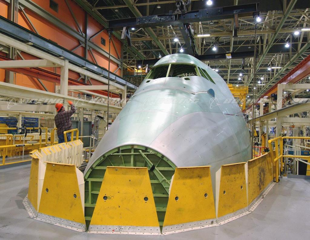 Boeing Images - 747-400 Nose Section in Assembly