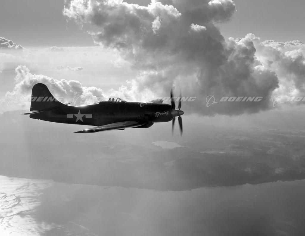 Boeing Images - XF8B-1 in Flight