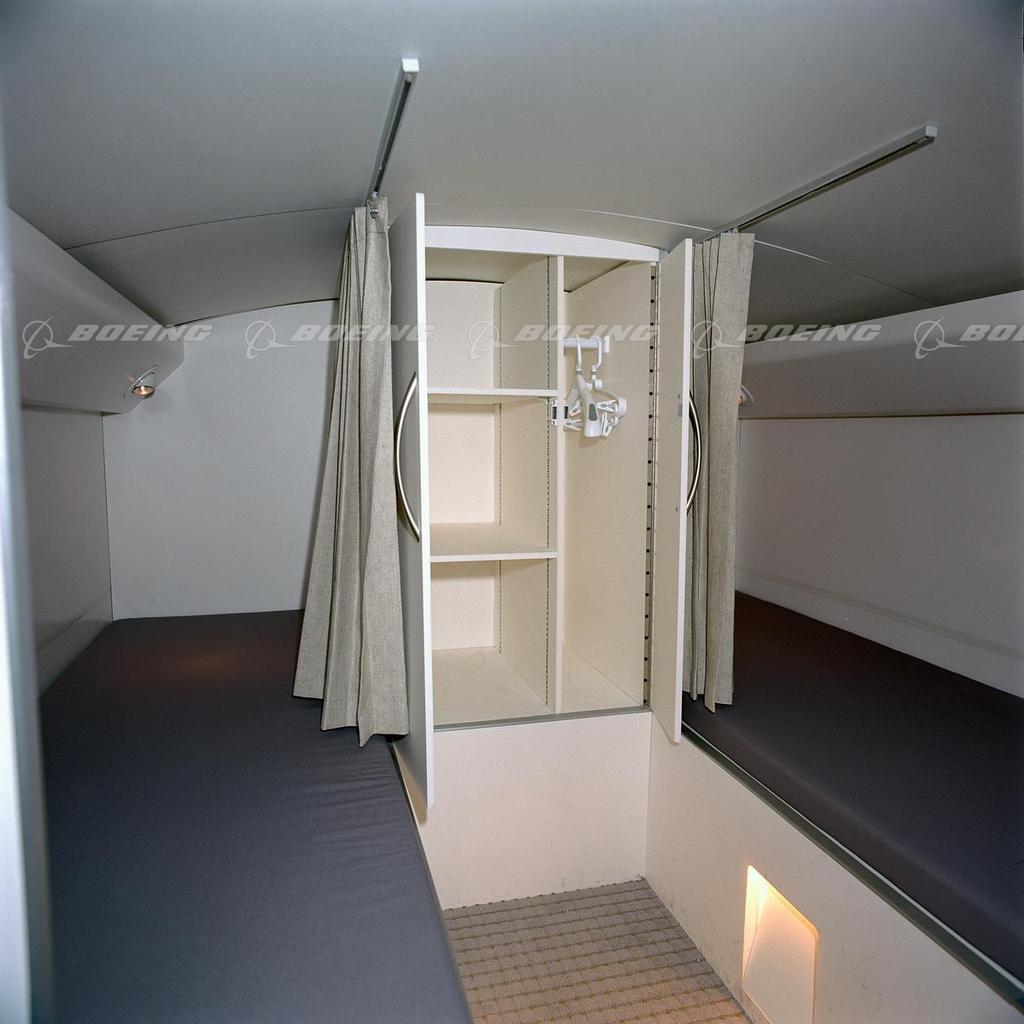 Boeing Images - Stowage Closet in 777 Attendants' Overhead Rest Area