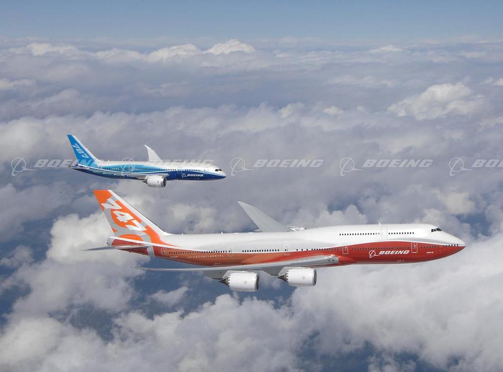 Boeing Images - 747-8I and 787 In-flight