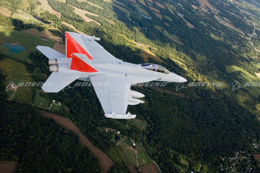 Boeing Images - EA-18 Growler First Flight with Electronic Jamming Pods
