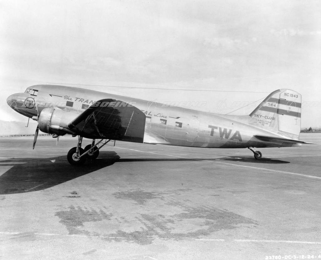 Boeing Images - TWA DC-3 on the Ground