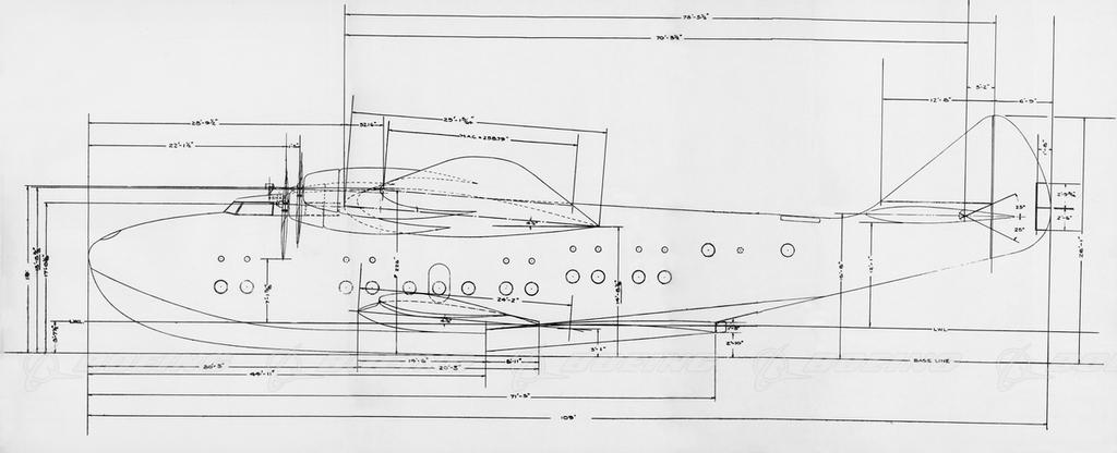 Boeing Images - Drawing of the Model 314 Boeing Clipper