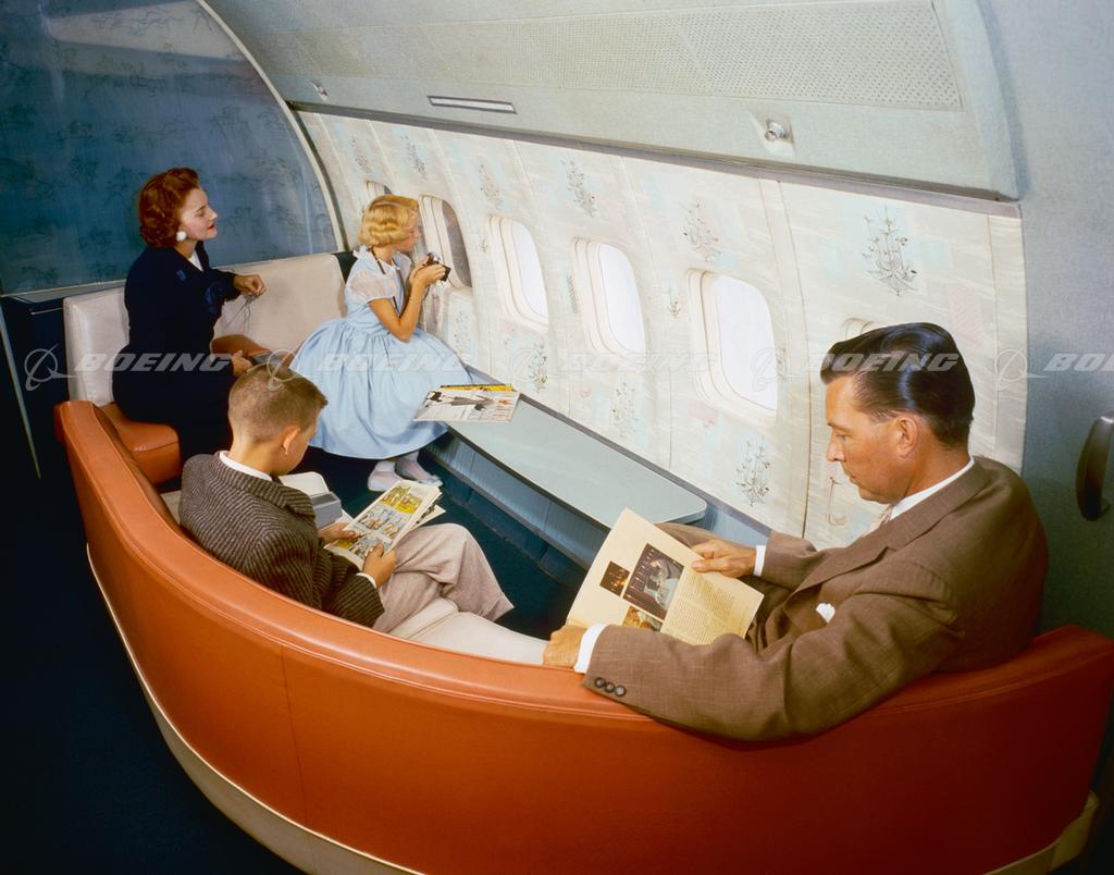 Boeing Images - Mock-up of 707 Interior, circa 1958