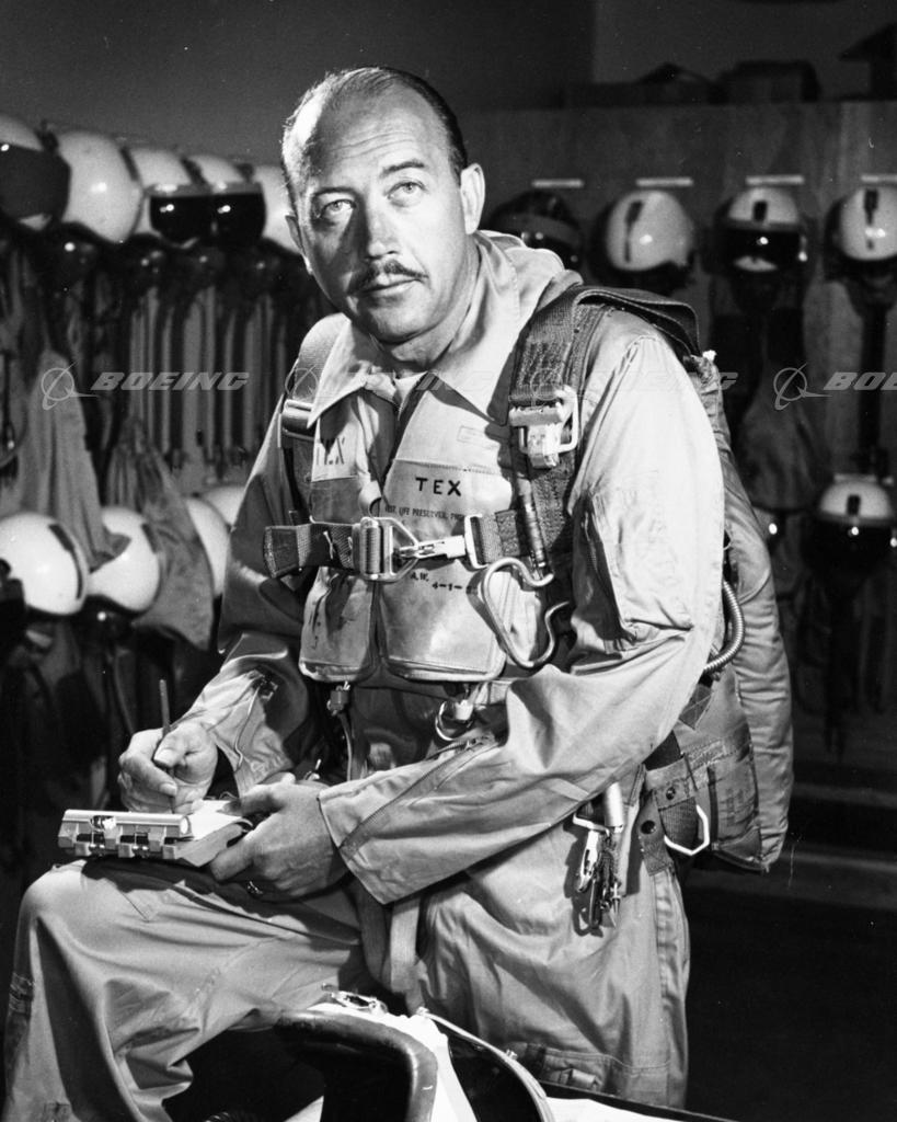 Boeing Images - Famed Test Pilot Alvin "Tex" Johnston in Locker Room