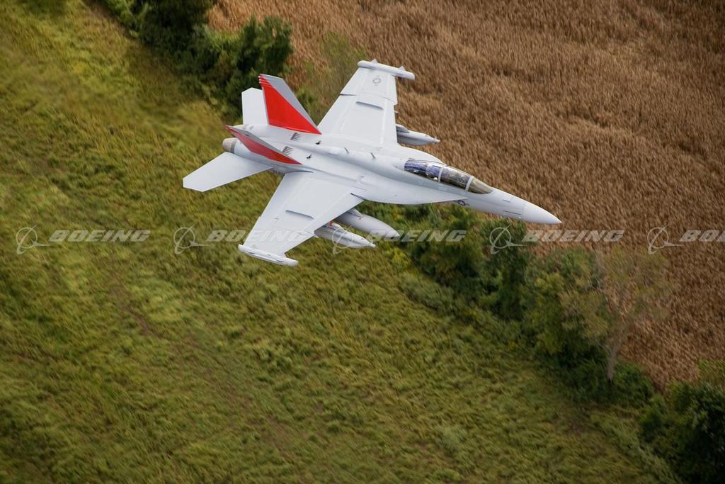 Boeing Images - EA-18 Growler First Flight with Electronic Jamming Pods
