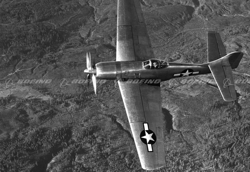 Boeing Images - XF8B-1 Prototype in Flight