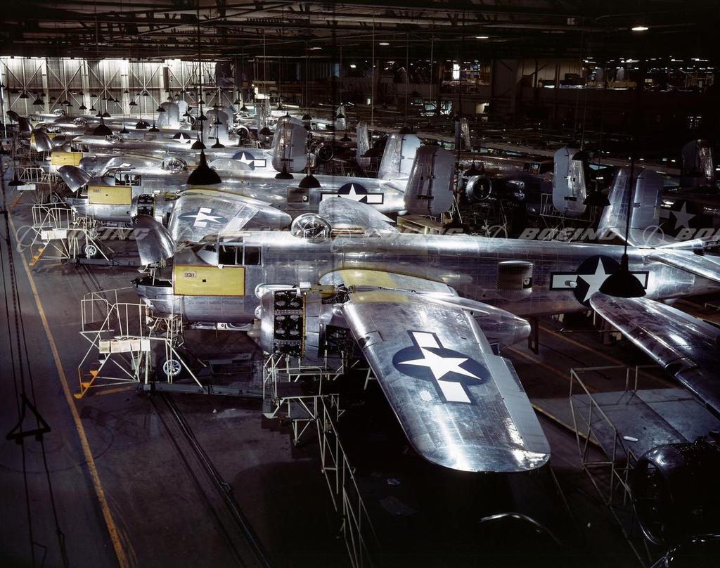 Boeing Images - B-25 Mitchell Assembly Line