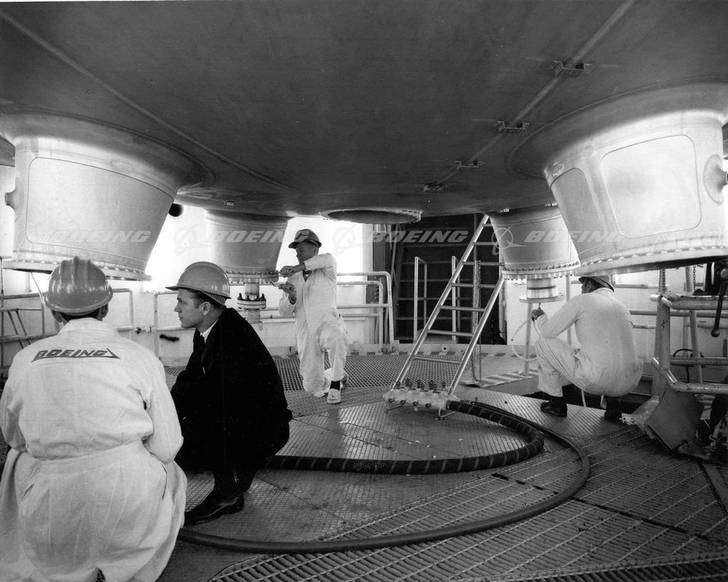 Boeing Images - Inspecting Saturn V first Stage