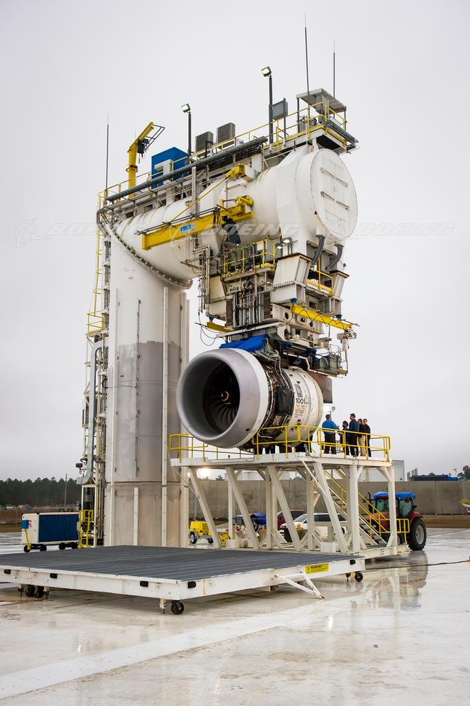 Boeing Images - Ground Testing of a CMC Engine Exhaust Nozzle on R-R ...