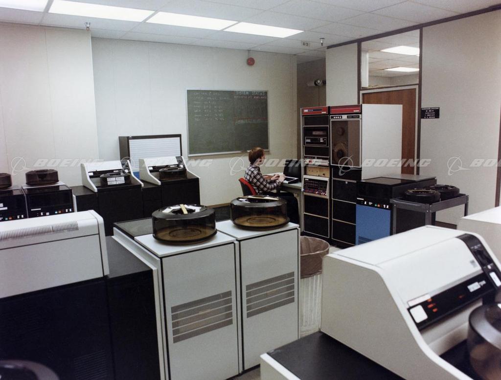 Boeing Images - Data Computers at Boeing's Flight Test Facility, circa 1980