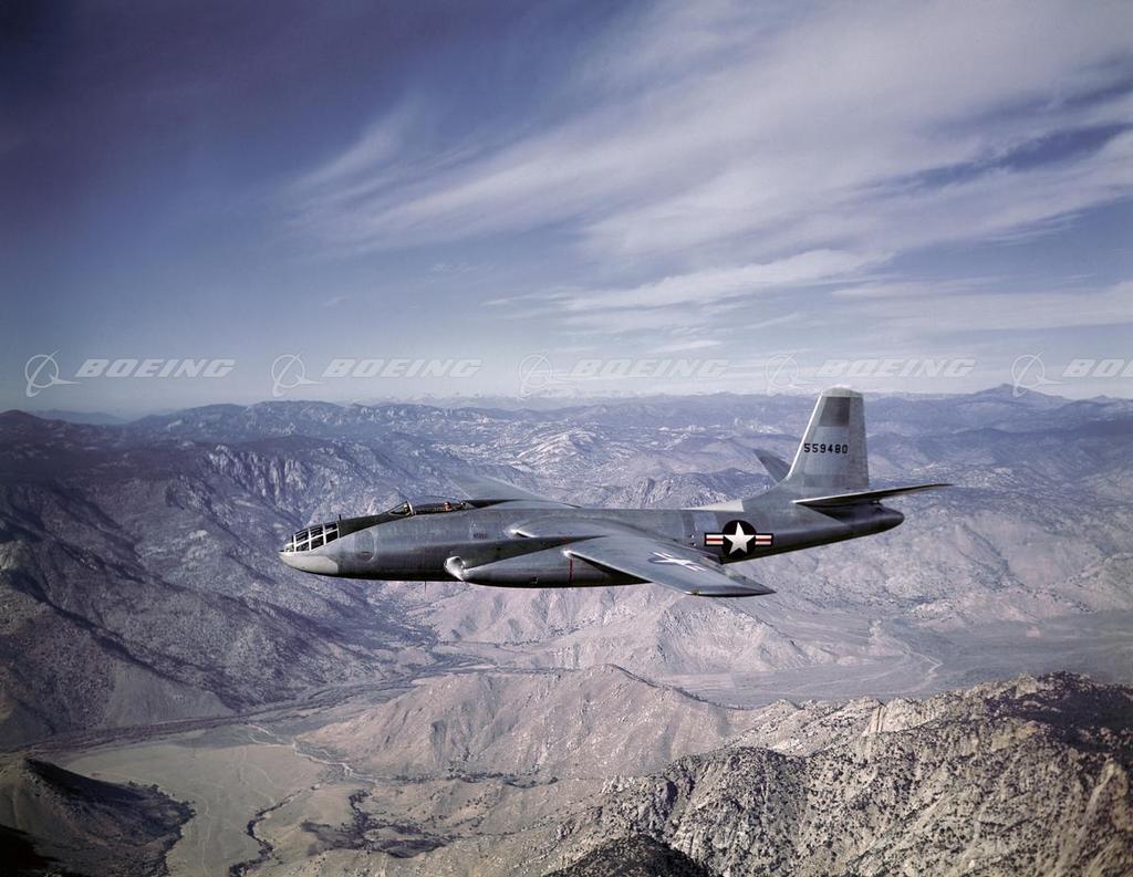 Boeing Images - XB-45 Tornado Jet Bomber Prototype in Flight