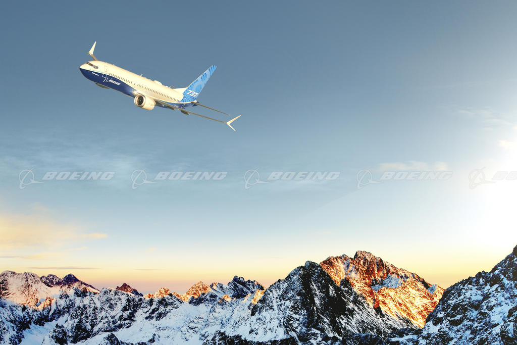 Boeing Images - Boeing 737-8 Unified Livery Fly Over Mountains