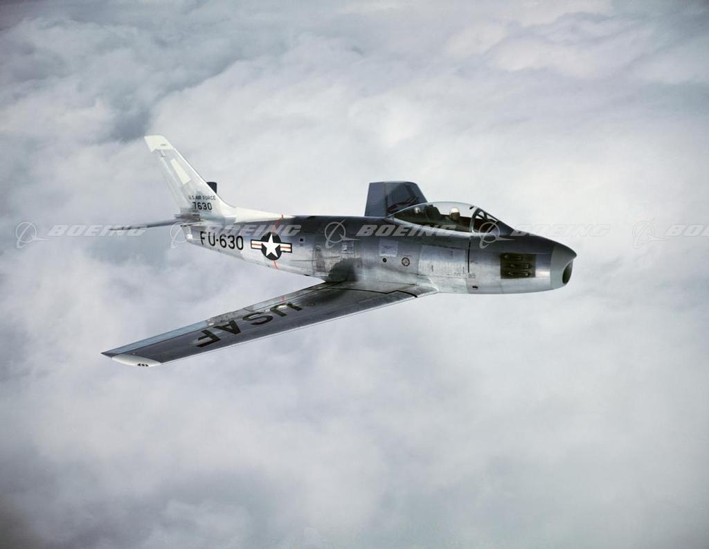 Boeing Images - F-86E Sabre Jet in Flight