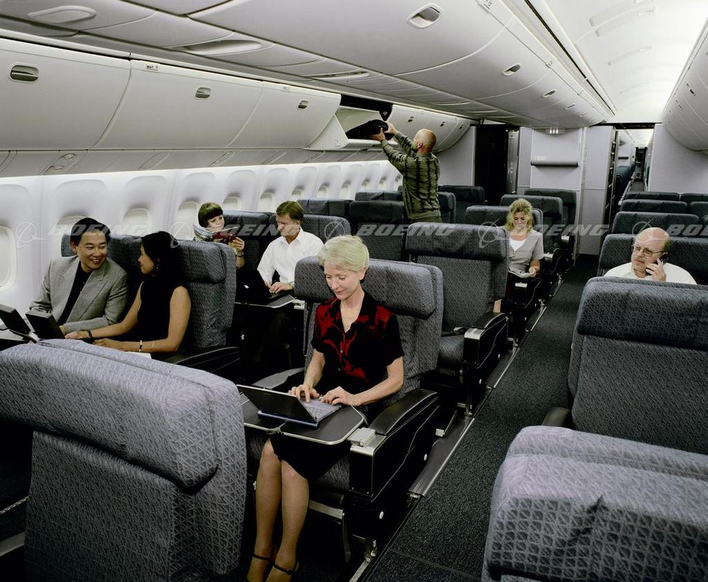 Boeing Images - 767-400ER First Class Passenger Cabin