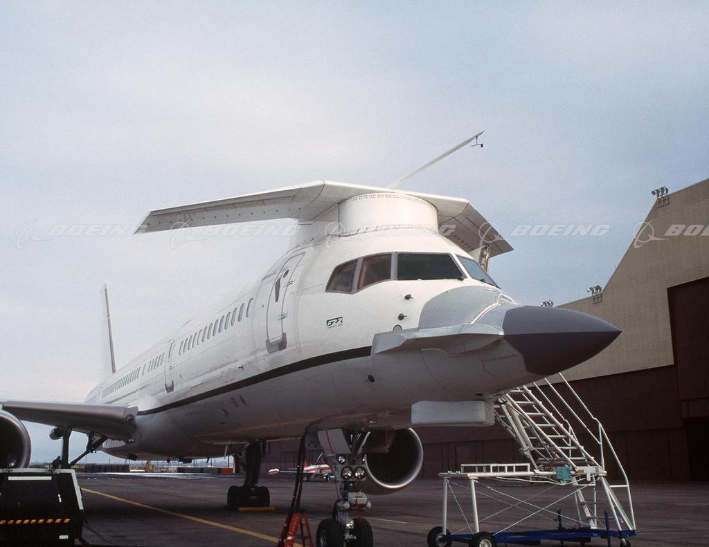 Boeing Images - 757 Flying Testbed (FTB) with F-22 Radar Nose and ...