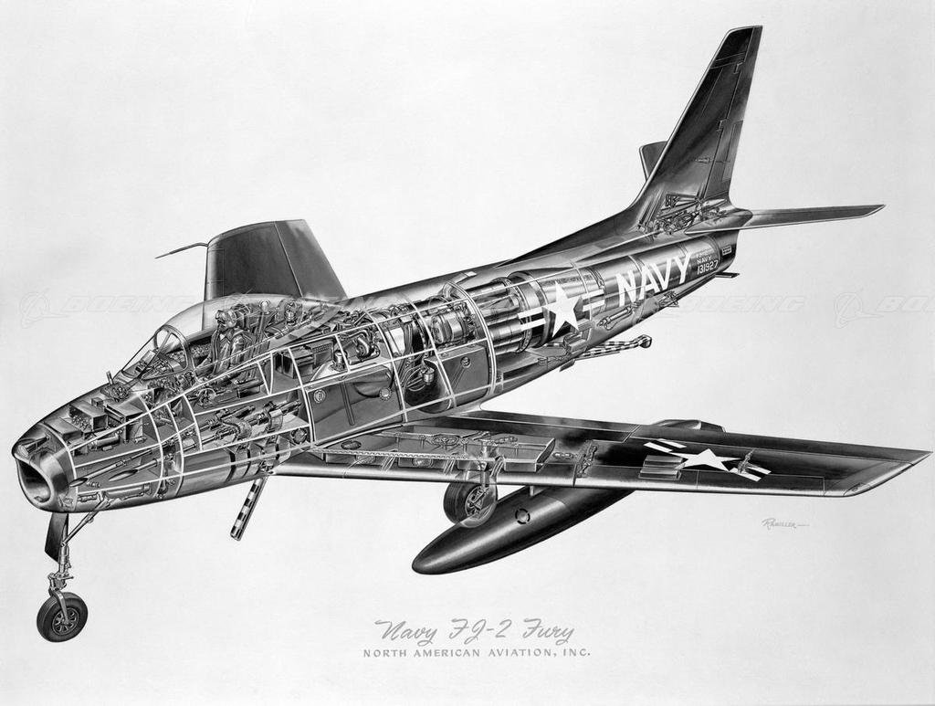 Boeing Images - FJ-2 Fury Cutaway Poster