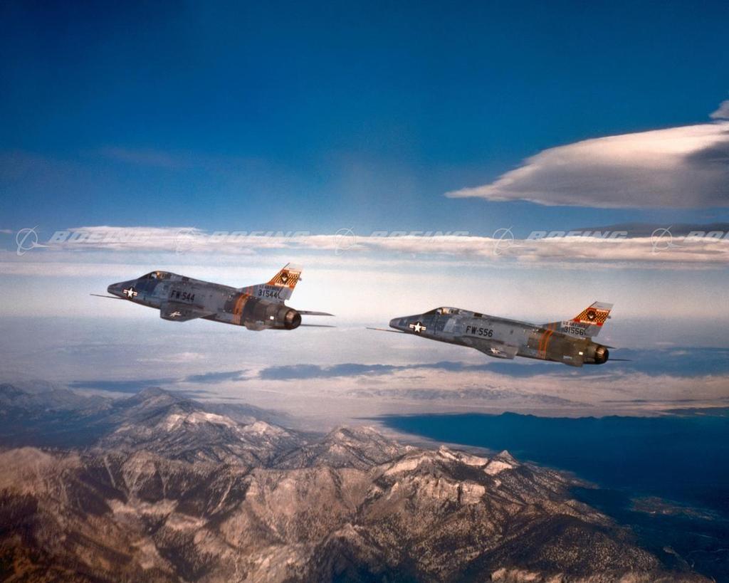 Boeing Images - Two F-100A Super Sabres in Flight