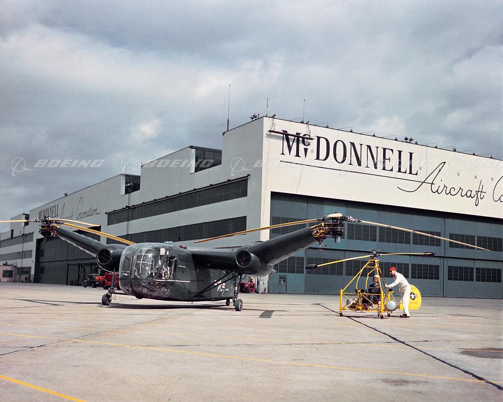 Boeing Images - XHJD-1 Whirlaway and XH-20 Little Henry on St. Louis ...