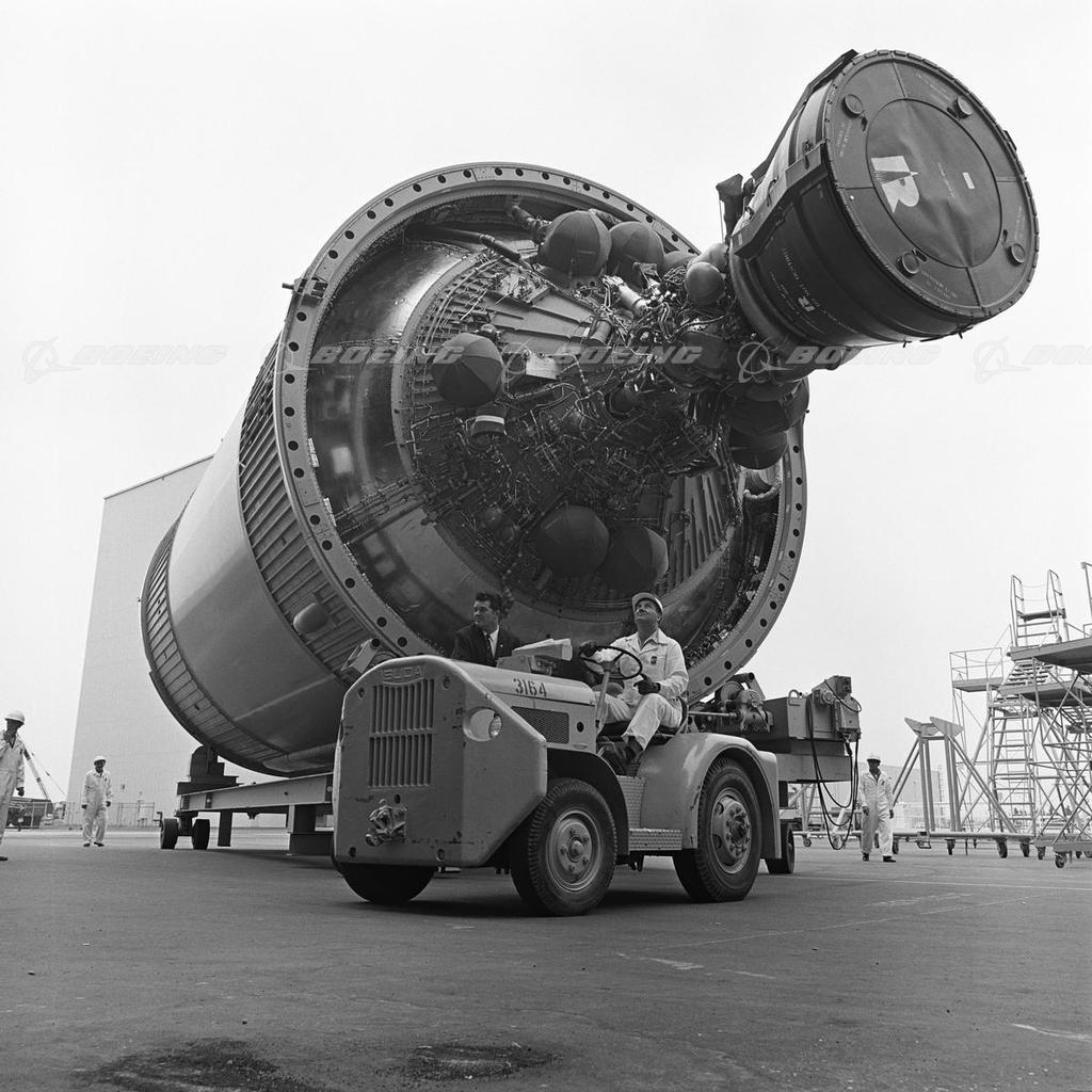 Boeing Images - Saturn S-IVB Stage Moving from Vertical Test Stand to ...