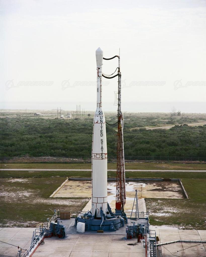 Boeing Images - Thor Delta C Rocket, S/N 29, at Cape Kennedy Missile ...