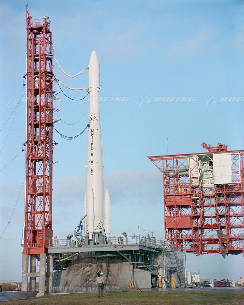 Boeing Images - Thor Delta E Rocket on Launch Pad
