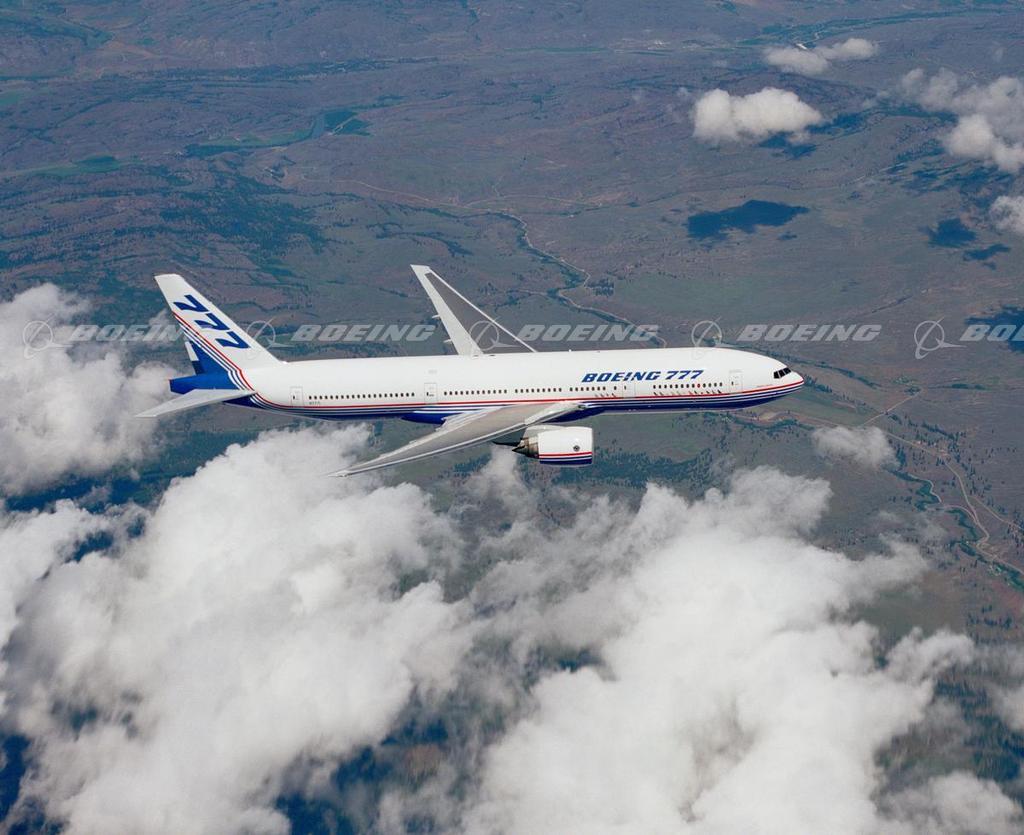 Boeing Images - First 777-200 in Flight