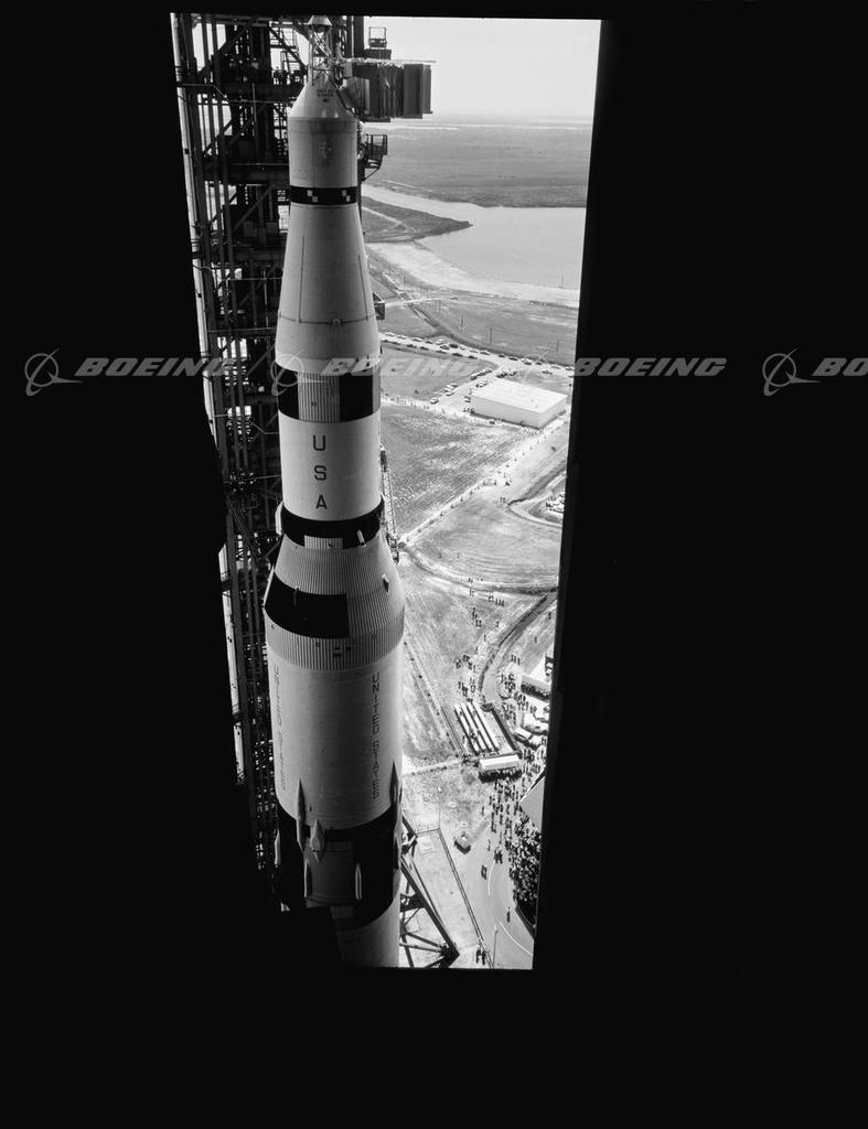 Boeing Images - Apollo Module on Saturn V Rocket