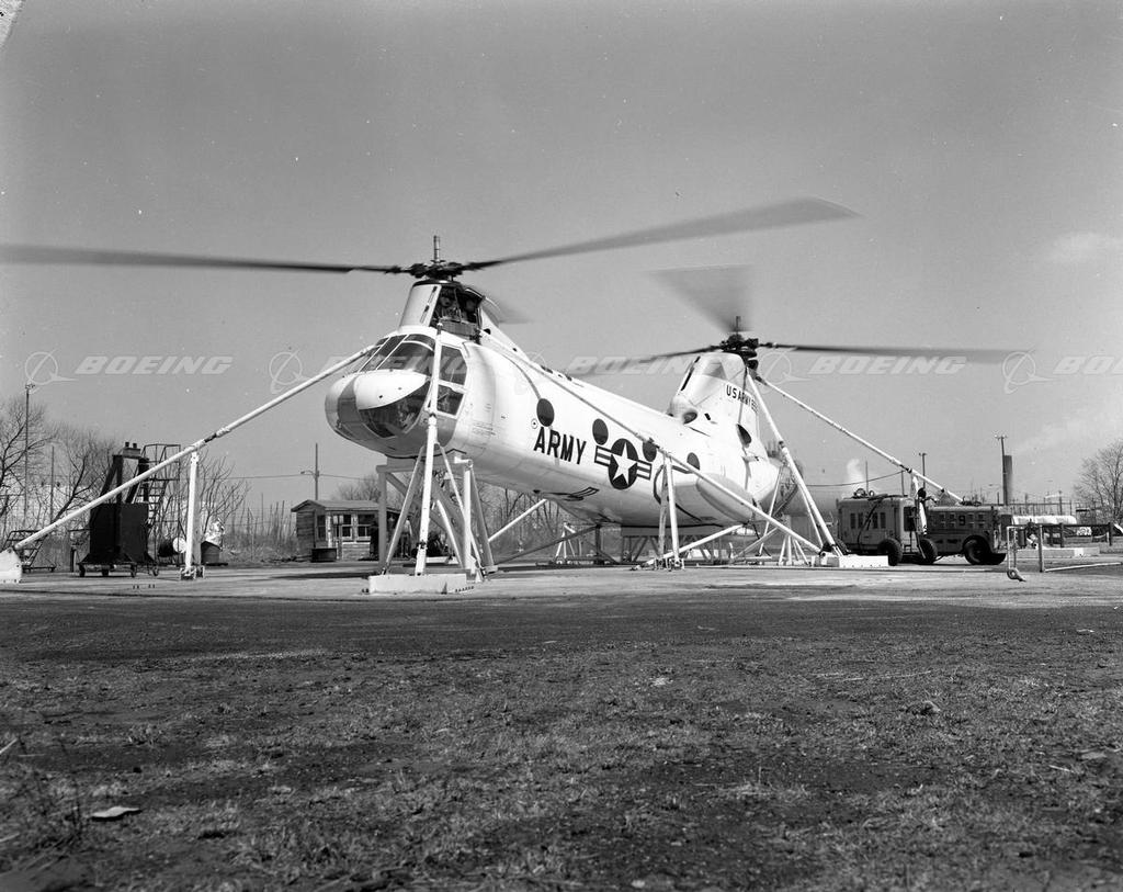 Boeing Images - Vertol Model 107 Undergoing Static Test
