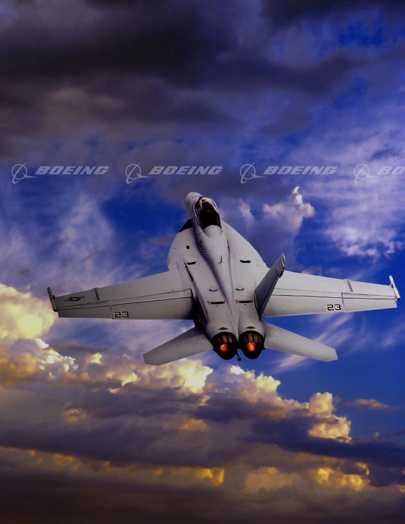 Boeing Images - F/A-18 E/F Super Hornet in Flight Afterburners Glowing ...