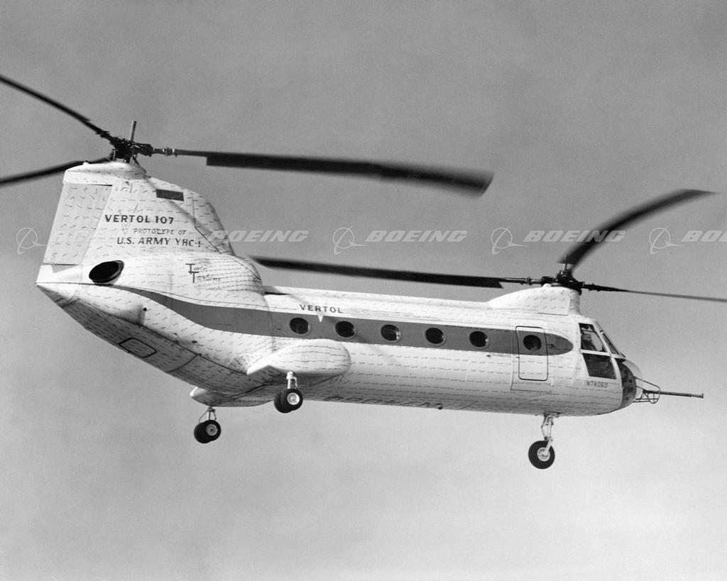 Boeing Images - Testing of the US Army Vertol 107, Prototype of the CH ...