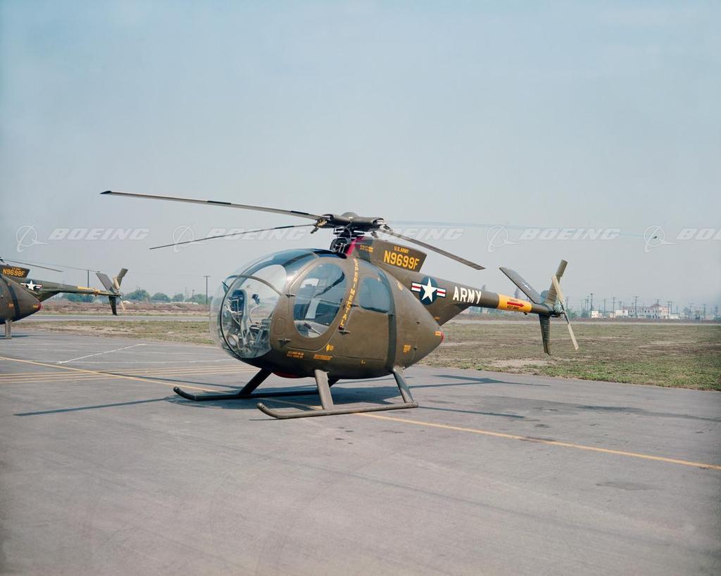 Boeing Images - OH-6 Cayuse "Flying Egg" Helicopter on Tarmac