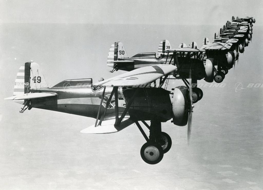 Boeing Images - Boeing P-12E in Flight Formation