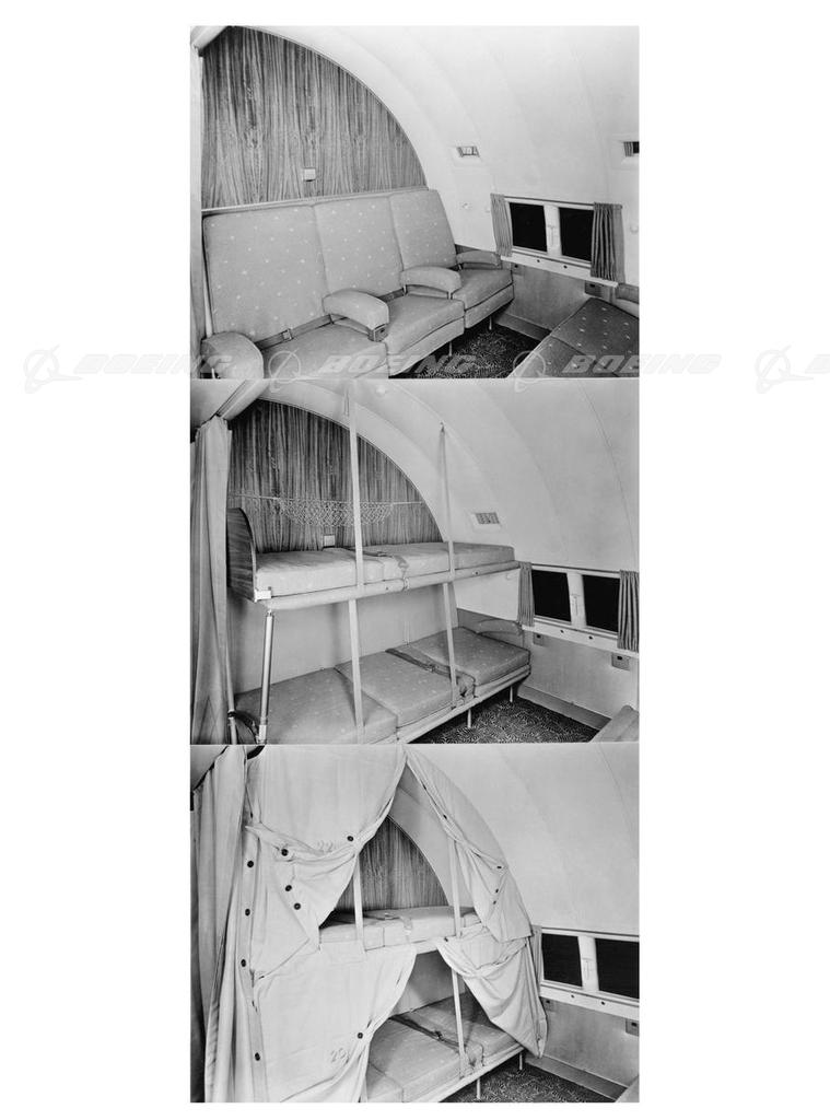 Boeing Images - Bedtime in 307 Stratoliner 12-ft-Wide Cabin