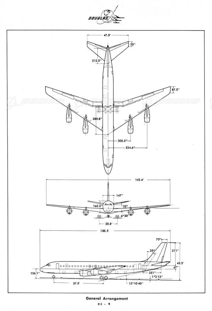 Boeing Images - Douglas DC-8 General Arrangement