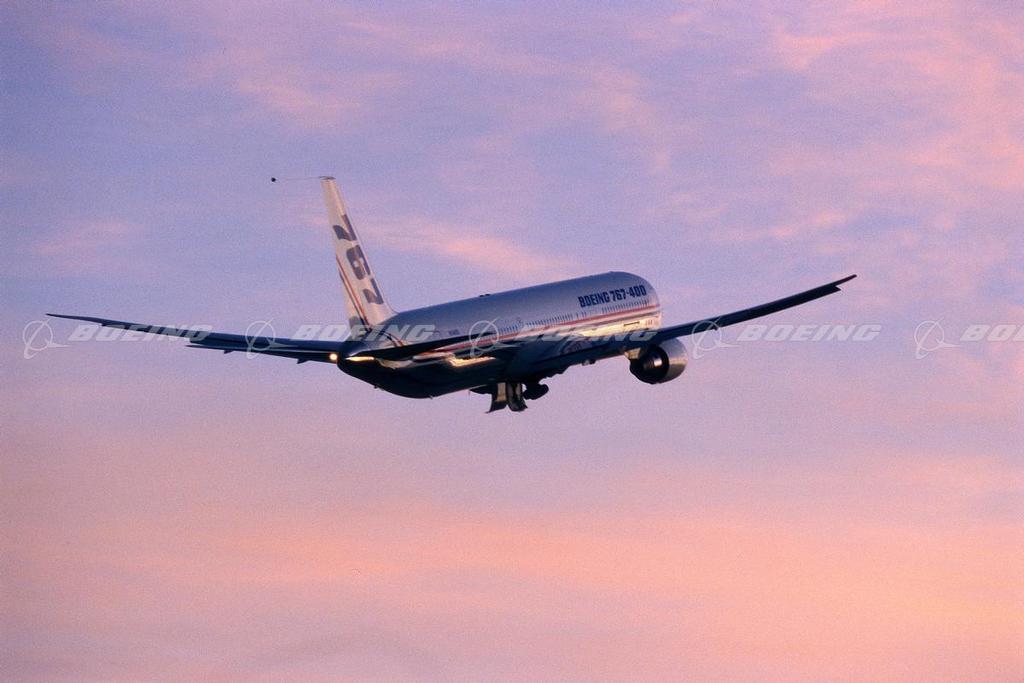 Boeing Images - 767-400ER Sunset Takeoff
