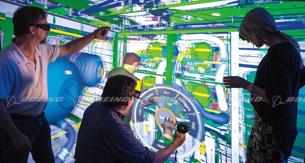 Boeing Images - 777X Virtual-Reality Airplane Design