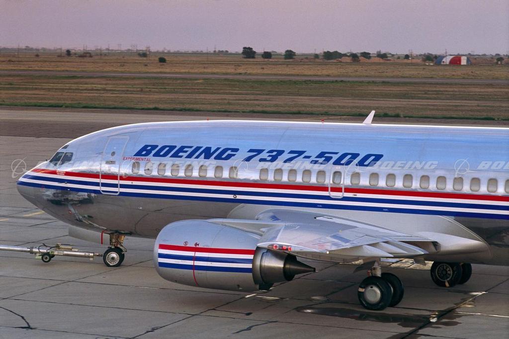 Boeing Images - 737-500 on Runway with Tow Bar