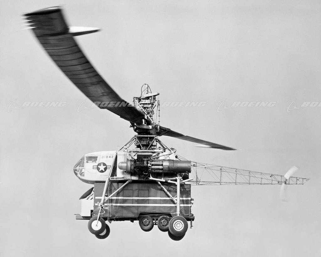 Boeing Images - XH-17 Flying Crane Helicopter Transports a Truck
