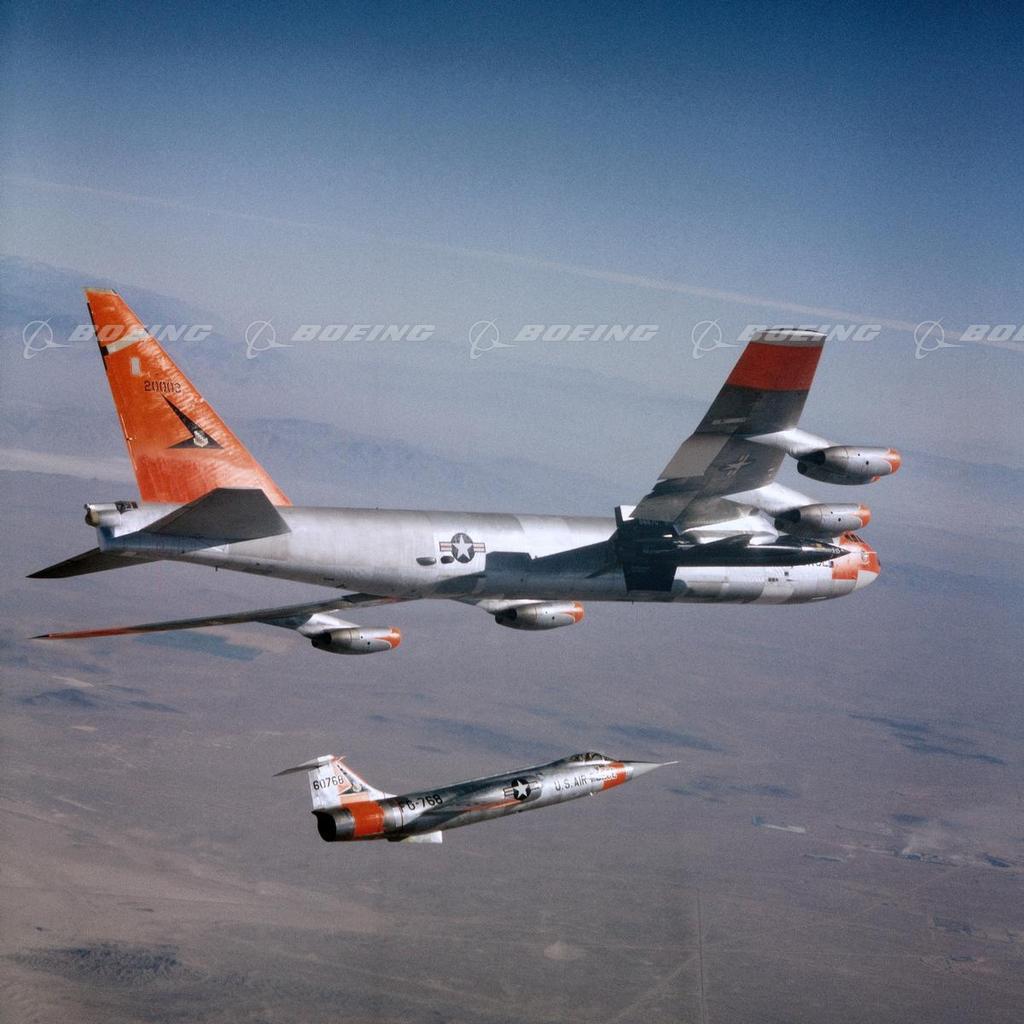 Boeing Images - B-52 Flying Over X-15