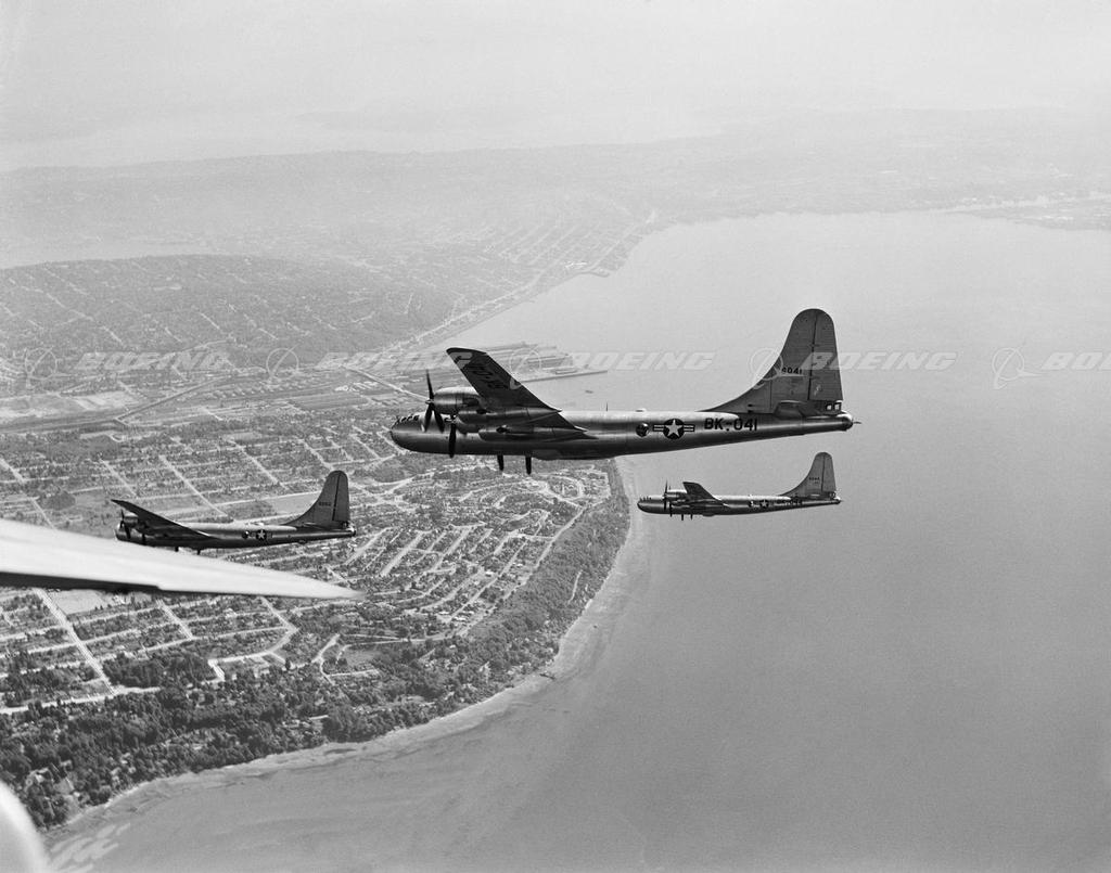 Boeing Images - B-50As in Flight