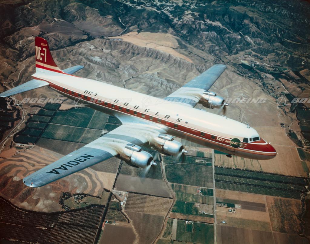 Boeing Images - DC-7 in Flight