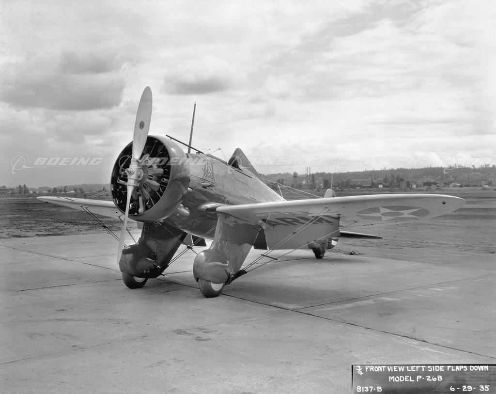 Boeing Images - P-26B Peashooter with its Flaps Down