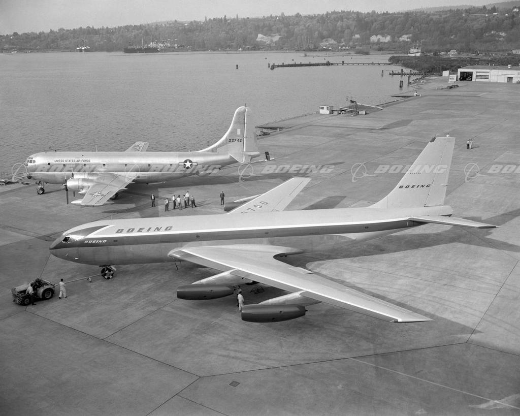 Boeing Images - Dash 80 Parked with KC-97