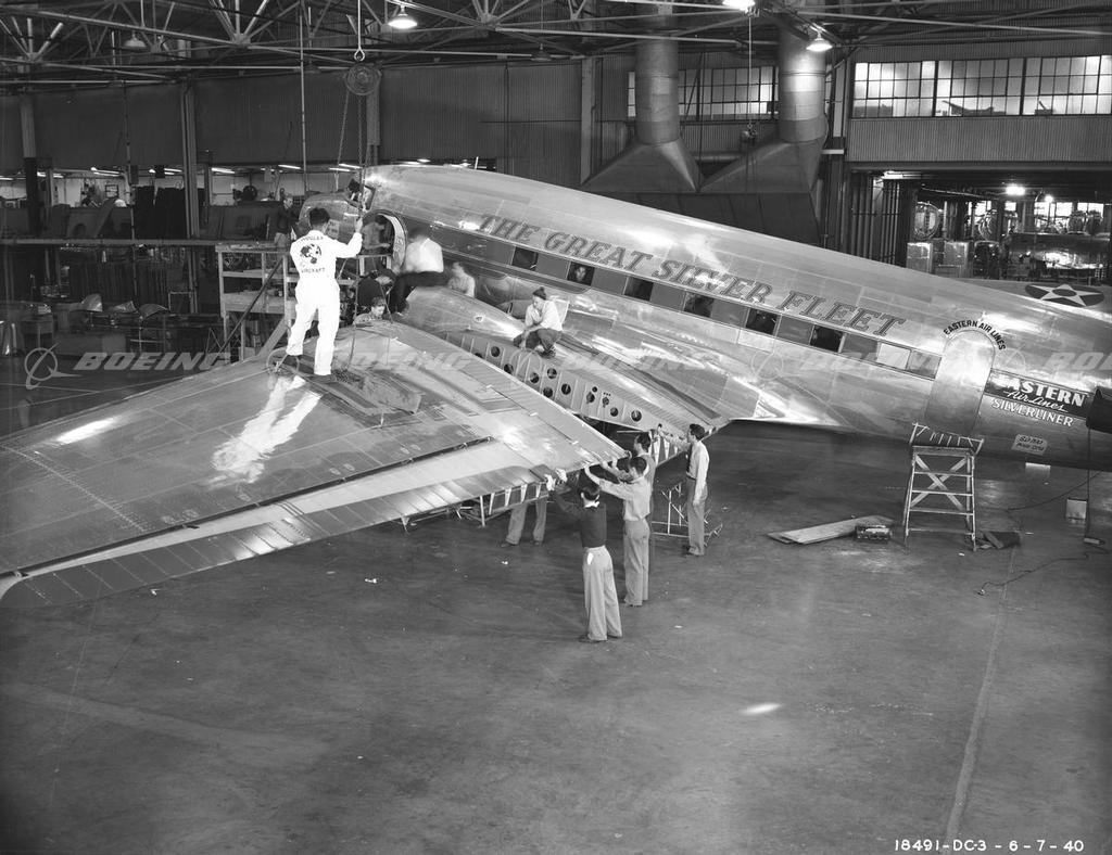 Boeing Images - DC-3 Wing Assembly, 1940