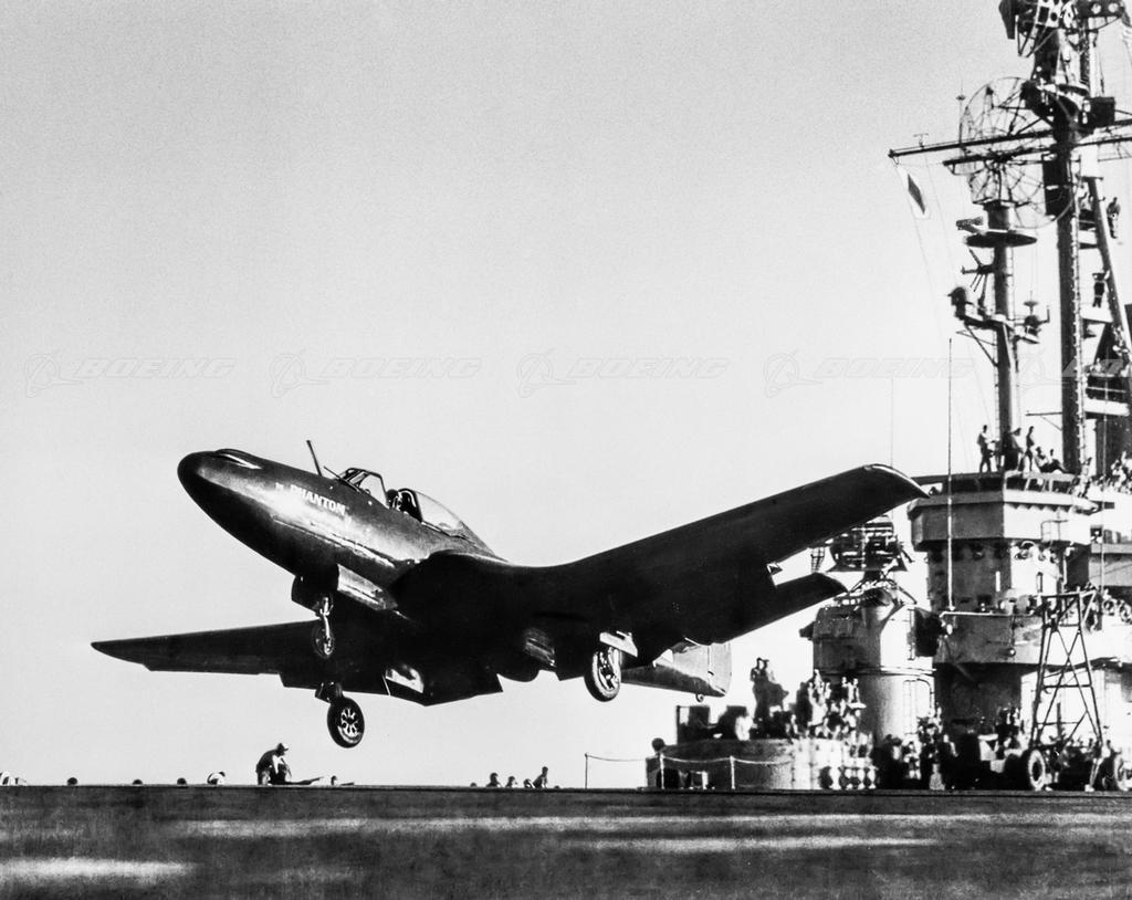 Boeing Images - McDonnell FH-1 Phantom: First Jet-Propelled Carrier Takeoff