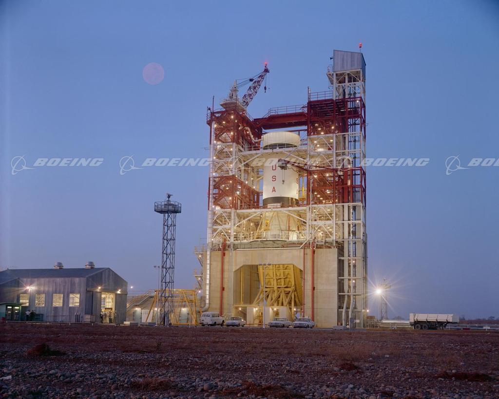 Boeing Images - Saturn S-IVB Stage and Facility at Night DSV 4B