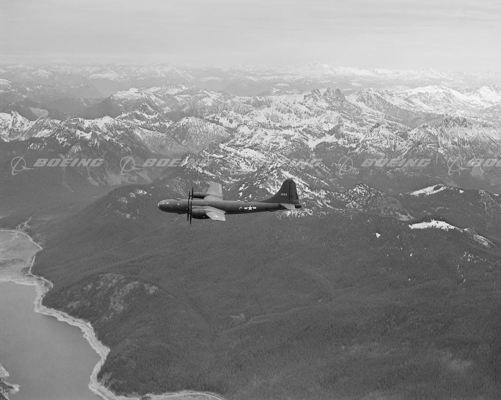 Boeing Images - XB-29 Superfortress Prototype Above Mountains